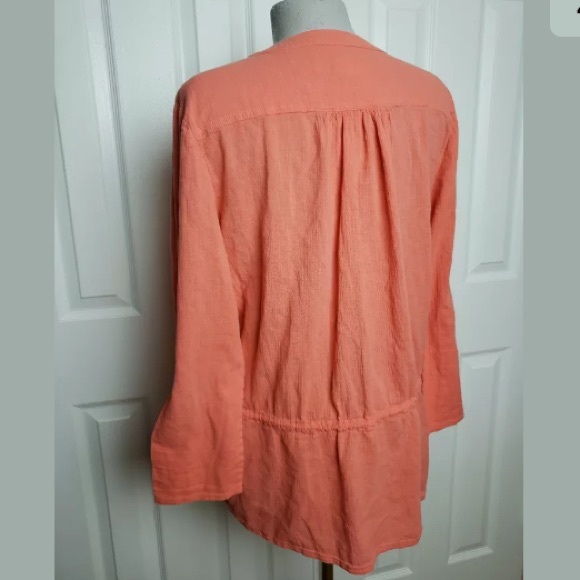 MICHAEL Michael Kors | Tops | Michael Kors Peach Orange Cinch Waist ...